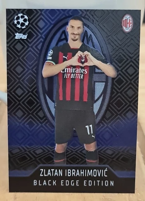 TOPPS MATCH ATTAX Extra 2023 Black edge edition Zlatan Ibrahimovic card ...