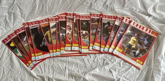 ARSENAL 1990/91 HOME Matchday Programmes Set of 24 (Near Complete) All ...