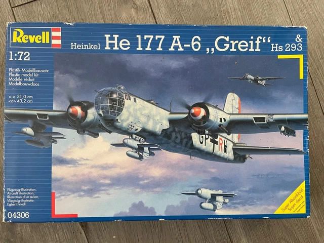 REVELL #04306 HEINKEL He 177 A-6 Greif HS 293 1/72 Scale Model Kit £28. ...