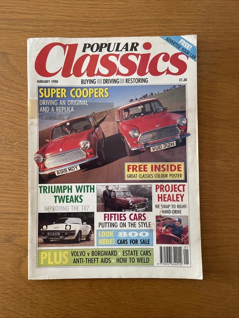 POPULAR CLASSICS MAGAZINE January 1990 mini coopers tr7 including ...