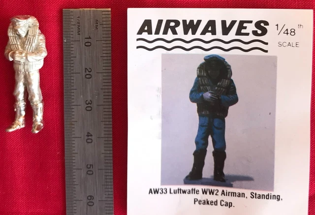 1/48 AIRWAVES FIGURE AW33; LUFTWAFFE WW2 AIRMAN, Standing, Peaked Cap ...