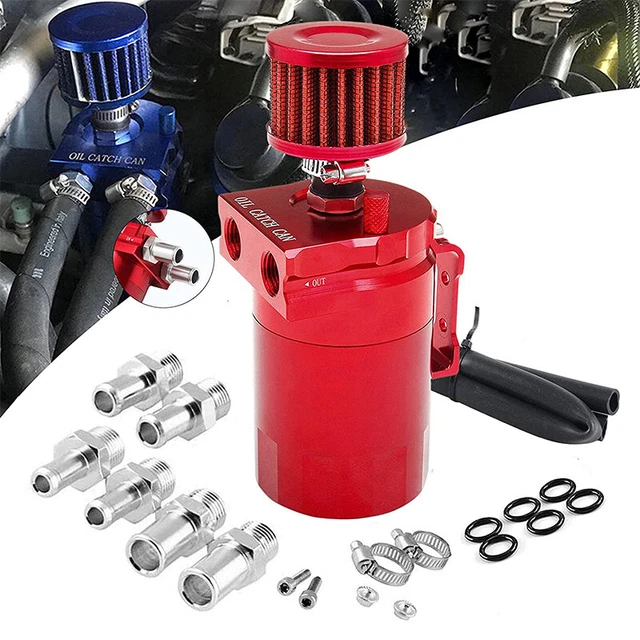 UNIVERSAL OIL CATCH Can Kit Red Baffled Reservoir with Breather Filter ...