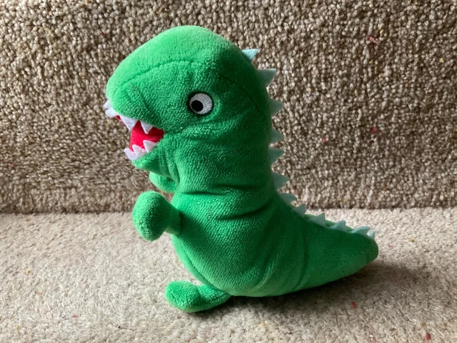 TY PEPPA PIG Mr Dinosaur Plush Beanie George's Green Dinosaur Soft Toy ...