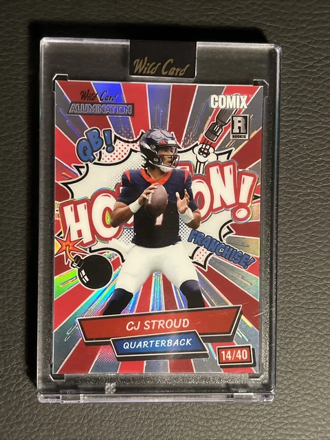 CJ STROUD ROOKIE Card 2023 Wild Card Alumination Comix 14/40 ROOKIE ...
