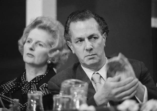 MARGARET THATCHER AND Sir Keith Joseph in Blackpool UK 1972 OLD PHOTO ...