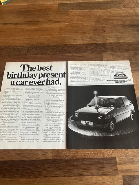 ORIGINAL 1982 AUSTIN Metro Warranty Magazine Advert Poster Retro Man ...