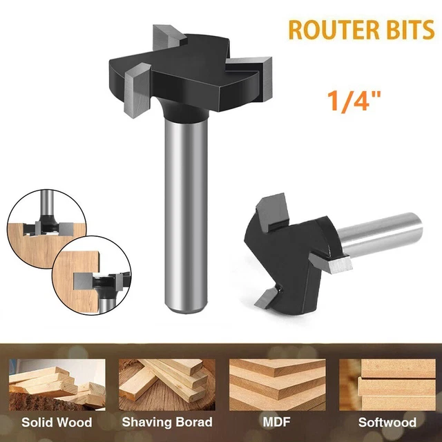 1/4 SHANK CNC Spoilboard Surfacing Router Bit Carbide Tipped Tool For ...