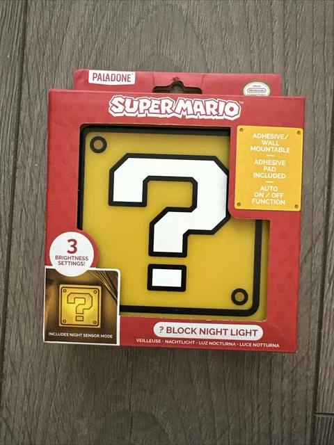 SUPER MARIO QUESTION Mark Block Night Light £19.99 - PicClick UK