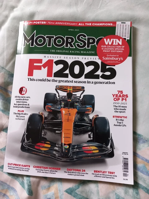 MOTORSPORT MAGAZINE APRIL 2025 - F1 2025 + Champions Poster £1.75 ...