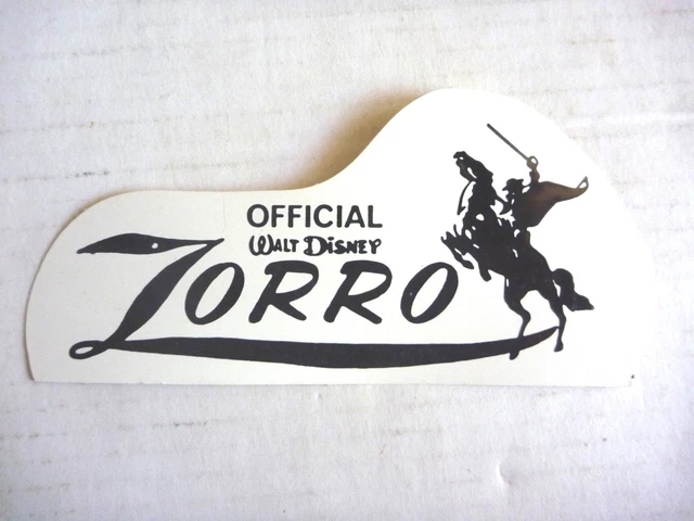 ZORRO VINTAGE TV Celluloid Logo Disney Aussie Only Guy Williams ...