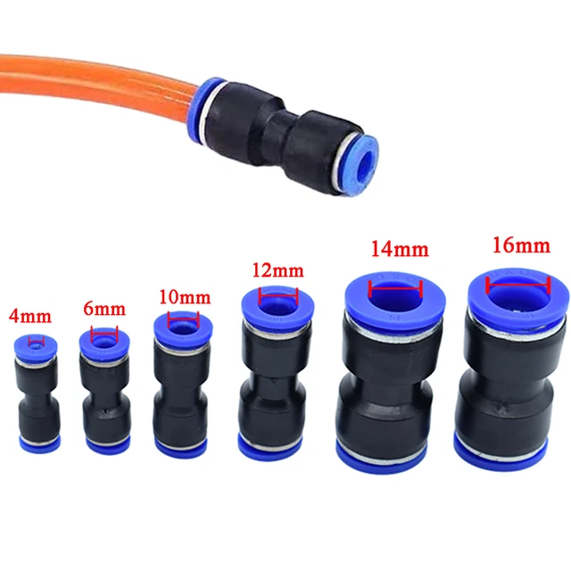 NYLON PNEUMATIC PUSH Fit Connector Speed Air Water Lines Hose 4,5,6,8 ...