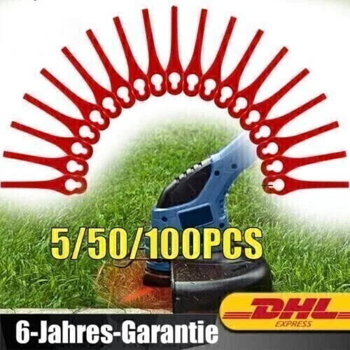 100-TEILIG KUNSTSTOFFMESSER ERSATZMESSER Messer Blades für Rasentrimmer ...