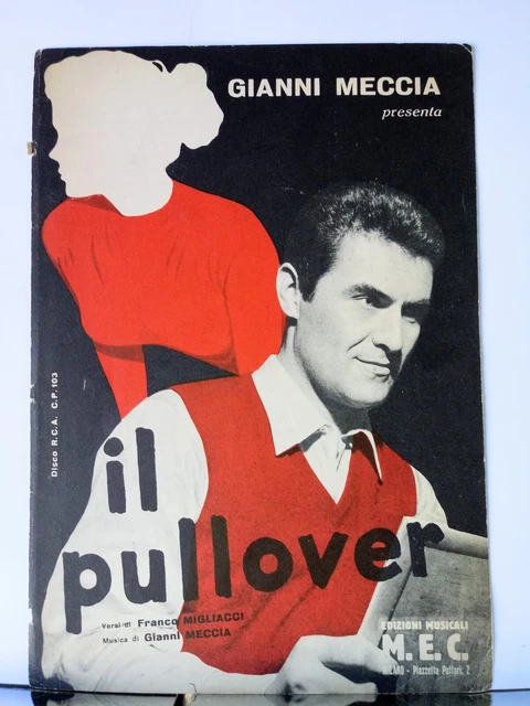 IL PULLOVER SPARTITO Canto Mandolino Fisarmonica Gianni Meccia ...