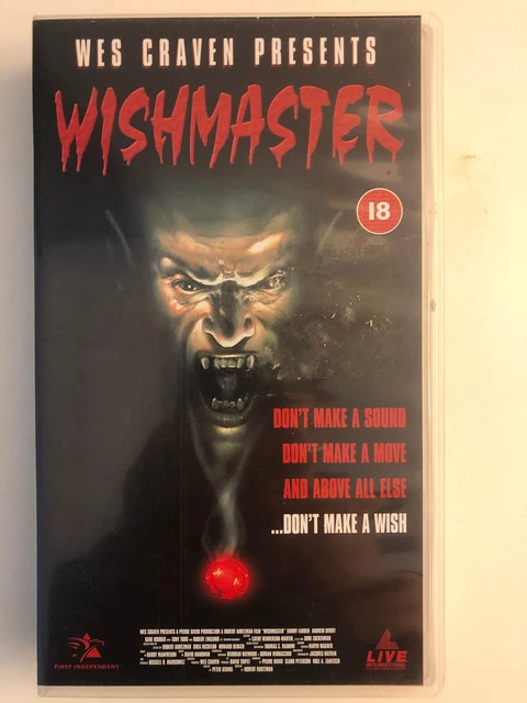 WISHMASTER VHS VIDEO Wes Craven 18 Horror £5.00 - PicClick UK