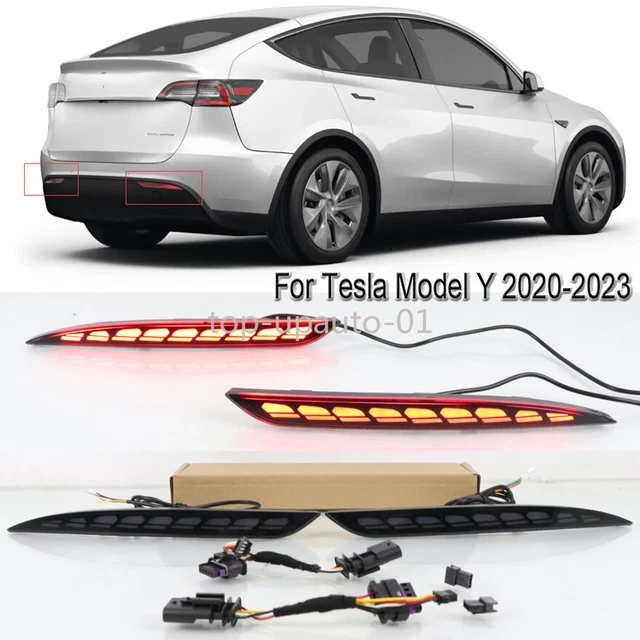 FOR TESLA MODEL Y 2020-2023 NEW Rear Fog Lights Brake Lights Turn ...
