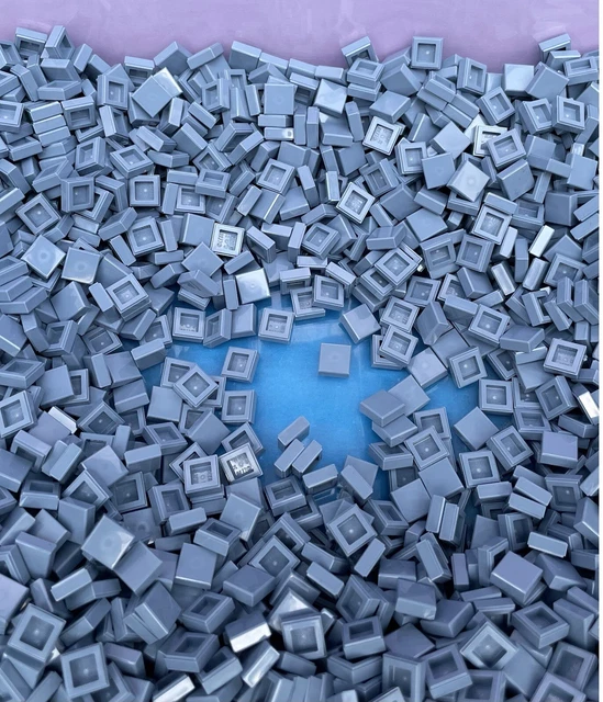 LEGO 3070 - NEW 1x1 Sand Blue Smooth Square Tiles / 100 Pieces £3.48 ...