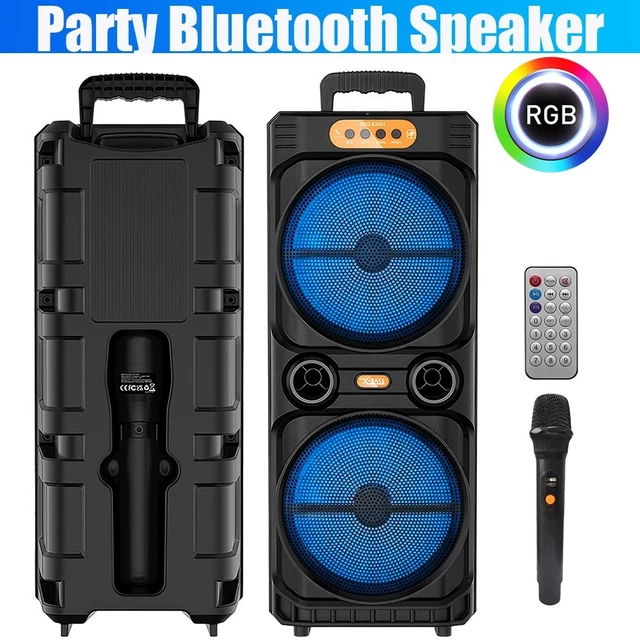 BLUETOOTH SPEAKER POWERFUL Deep Bass Wireless Portable Party Speakers ...