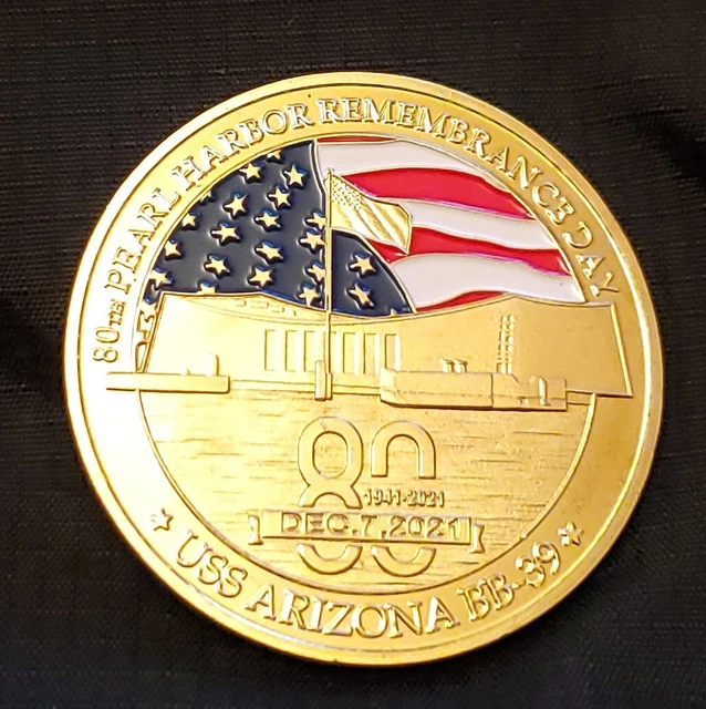 PEARL HARBOUR GOLD Coin Vintage World War II Japanese Americana ...