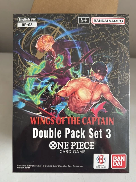 ONE PIECE CARD Game Wings of the Captain DP-03 Double Pack x 8 Sealed ...