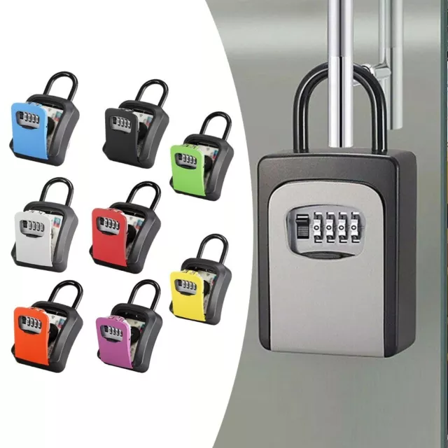 KEY LOCK BOX with Combination Lock Ample Storage Capacity for Spare ...