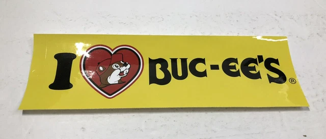 BUC-EE'S BUMPER STICKER Advertising Logo - I Love Buc-ee's - New $6.99 ...