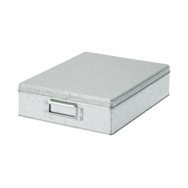 無印良品 MUJI KGG25A1S Galvanized Box Large Height 3.3 inches (8.5 cm) Type ...