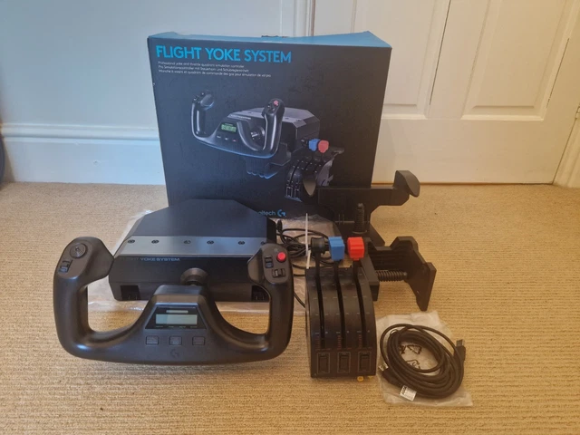 LOGITECH FLIGHT YOKE System - Yolk & Throttle Quadrant + Clamps - PC £ ...