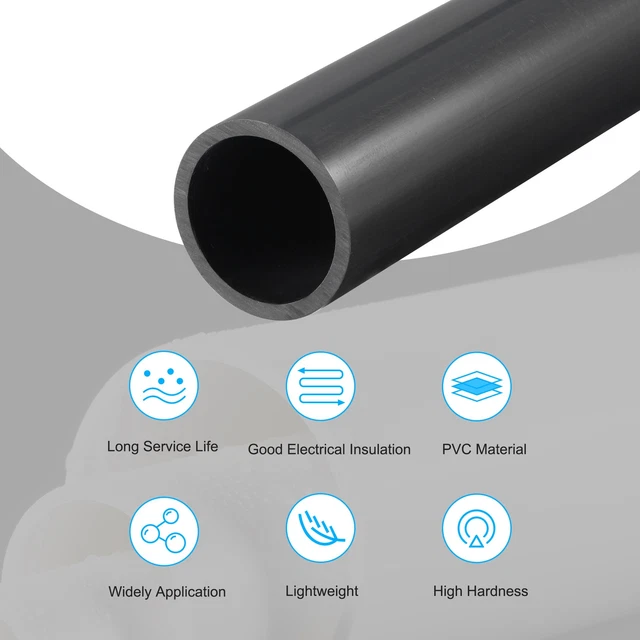 PVC PIPE 27MM ID x 32mm OD 0.5m Rigid Water Pipe Drain Pipe Black £12. ...