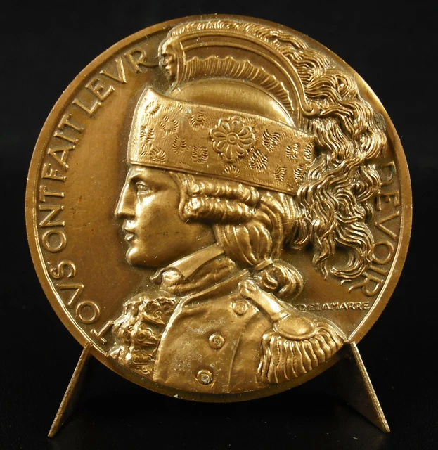 MEDAILLE C1940 DRAGONS soldat cavalier militaire Delamarre military ...