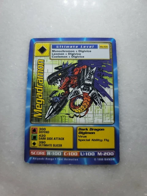 1999 BANDAI TCG Digimon Digital Monsters Card - Bo-69 Megadramon LP $3. ...