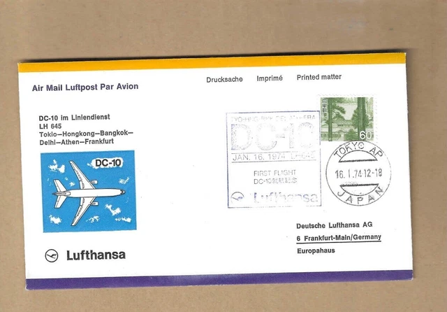 LOT OF 23 05 Airmail Collector s Envelope From Tokyo To Frankfurt 1974 lot-of-23-05-airmail-collector-s-envelope-from-tokyo-to-frankfurt-1974