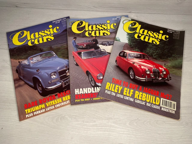 CLASSIC CARS MAGAZINE 1992 Vintage car mags Motor Sport Memorabilia £6. ...