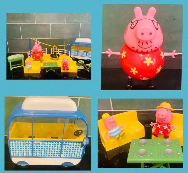 PEPPA PIG PLAYGROUND Zip Line Rare Figure Camper Van Toy Bundle £12.00 ...