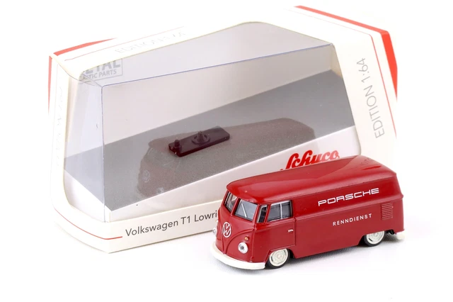 1:64 SCHUCO VW T1 Bus Lowrider Porsche Renndienst red EUR 12,95 - PicClick DE