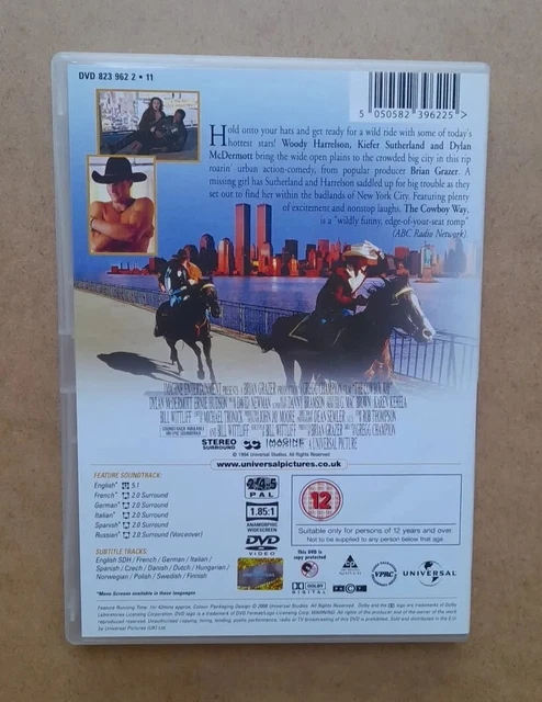 THE COWBOY WAY DVD - Woody Harrelson, Kiefer Sutherland 1994 Action ...