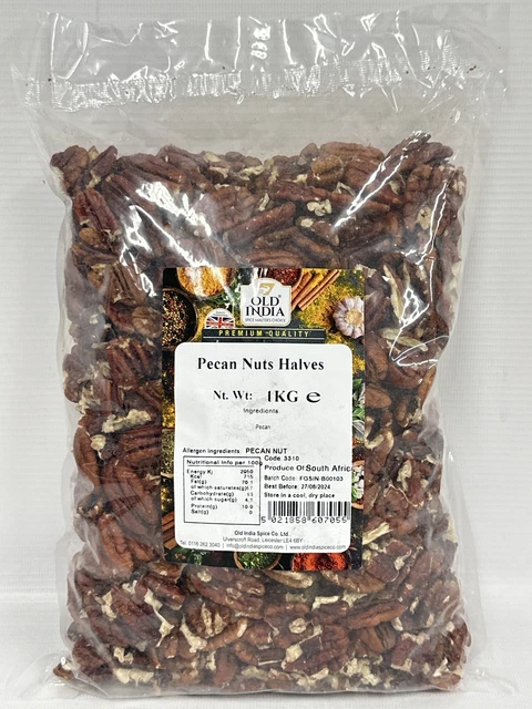OLD INDIA PECAN Nuts Halves 1kg, best before 27/06/24 £13.72 - PicClick UK