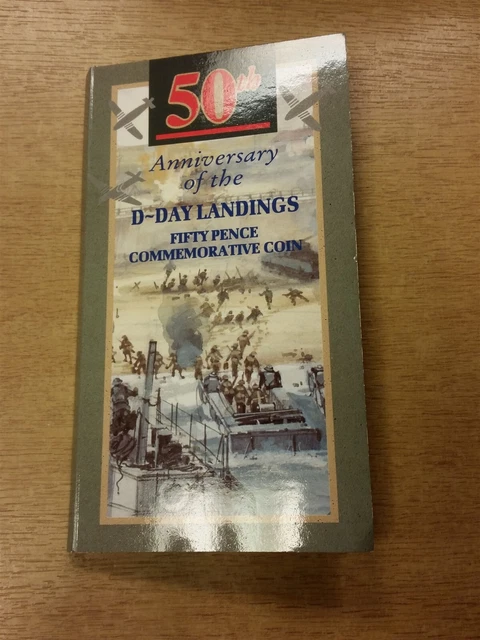 50TH ANNIVERSARY OF D-Day Landings Fifty Pence Commemorative Coin Royal ...