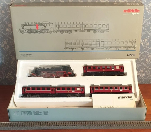 MÄRKLIN 26508 H0 Zugpackung / Nahverkehr mit Dampflok BR 86 der DB EUR ...