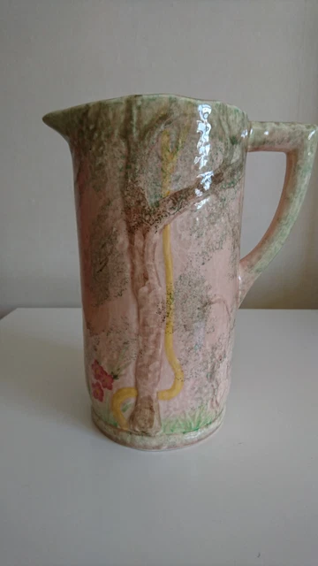MELBA WARE H Wain&Sons Ltd Rare Large 22.5 Cm High Jug/Pitcher-Woodland ...