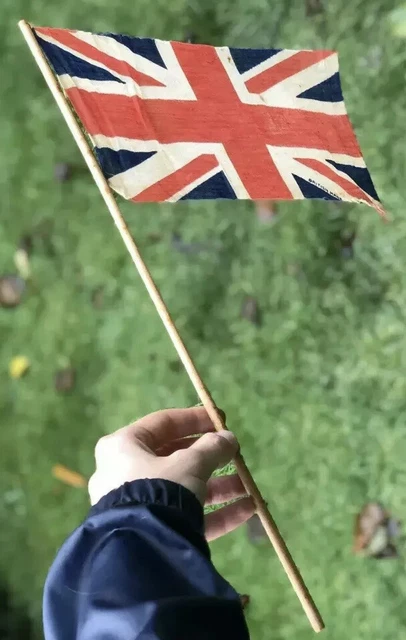 ANTIQUE UNION JACK British Made Celebration Original Wartime Flag £29. ...