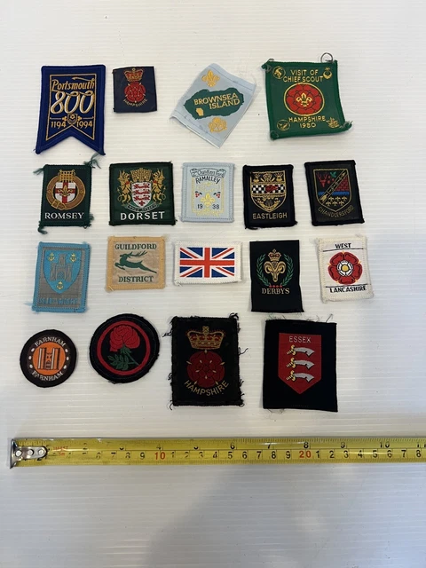 PRE LOVED ASSORTED Scout And Guide County Badges X 18 £76.00 - PicClick UK