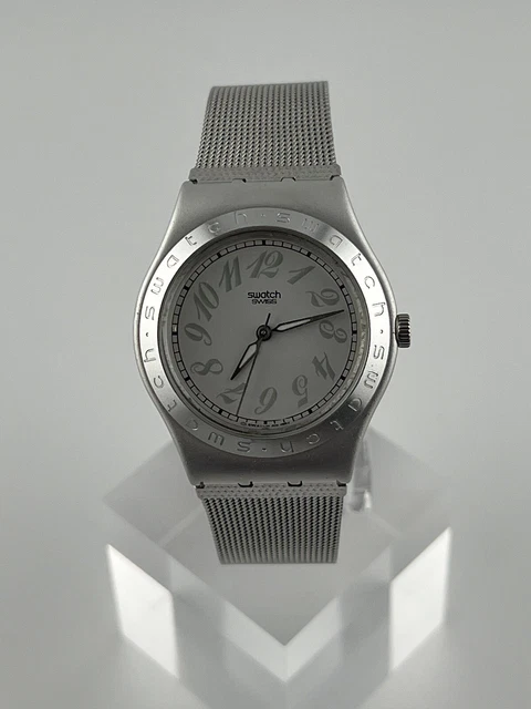 VINTAGE SIMPLE SWATCH Irony 90s Watches | 1997 Minimal Design Steel ...