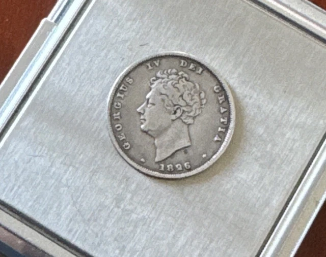 COLLECTIBLE 1826 GEORGE IV Silver Shilling British Antique Coin £5.00 ...