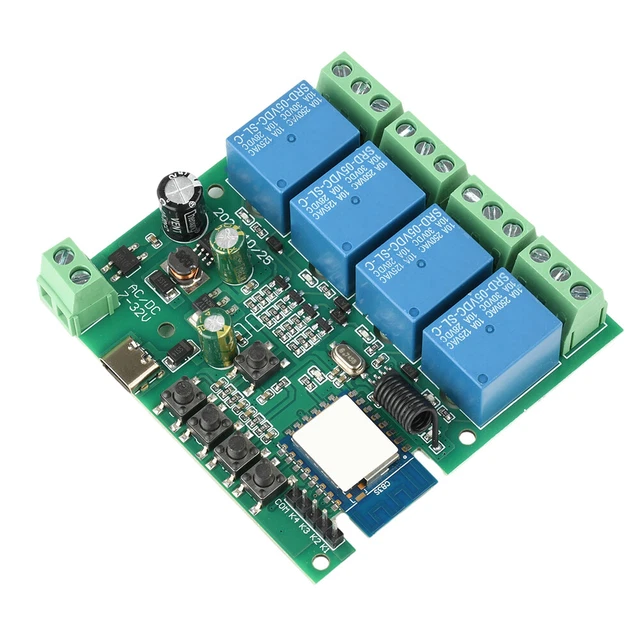 4 CHANNEL RELAY Switch Module Tuya Smart WIFI Remote Control Relay 2 ...