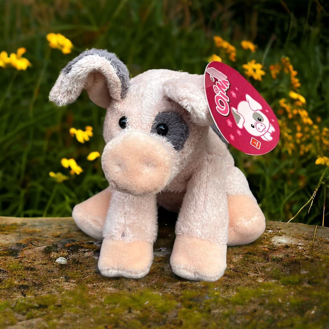 AURORA WORLD OINK Pig Stuffed Toy Teddy Farm Animal Small Retired New ...
