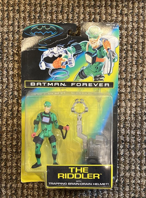 KENNER BATMAN FOREVER “The Riddler” Brain Drain Helmet Action Figure ...