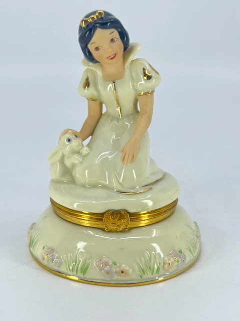 DISNEY SNOW WHITE Treasure Box by Lennox Hinged Trinket Box Disney ...