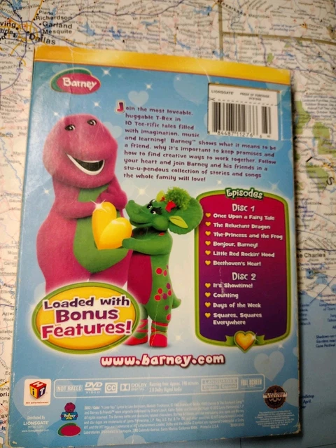 BARNEY DVD MOST Loved Moments 2 DVD Set Fairy Tale Dragon Princess Red Rocking $46.50 - PicClick CA