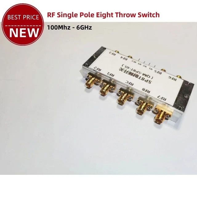 QM-SP8T-6S 100MHZ-6GHZ RF Single Pole Eight Throw Switch Microwave ...