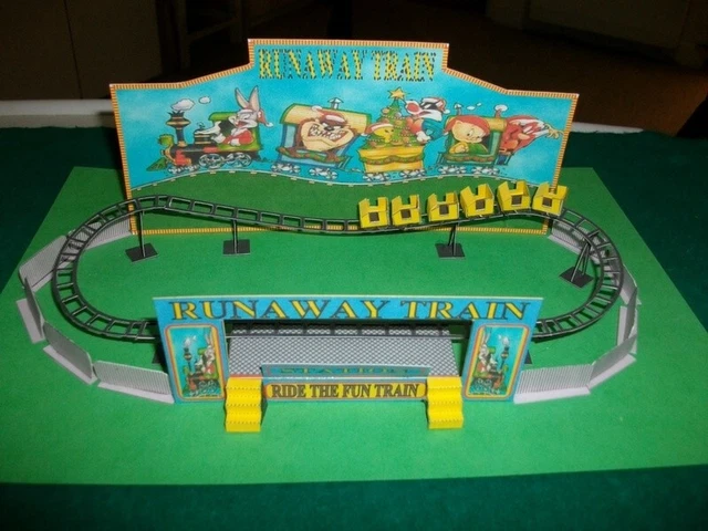 FUN FAIR CARD Model 00 Scale Kids Mini Coaster Fairground Card Kit ...